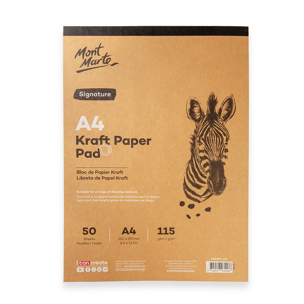 Kraft Paper Pad Signature A4 50 Sheets Mont Marte Global