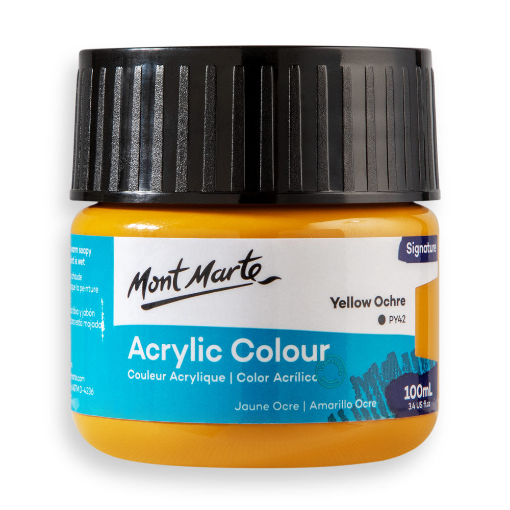Acrylic Colour Paint Signature 100ml (3.4 US fl.oz) Tub- Yellow Ochre ...