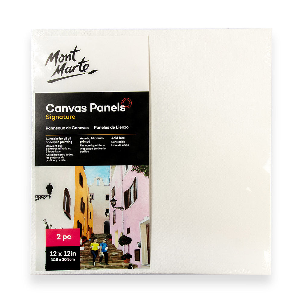 Canvas Panels Signature 2pc 30.5 x 30.5cm (12 x 12in) – Mont Marte Global