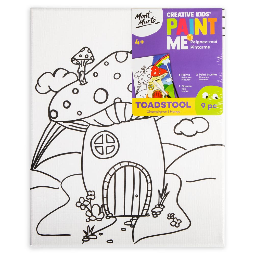 Creative Kids Paint Me Canvas Set 9pc - Toadstool – Mont Marte Global