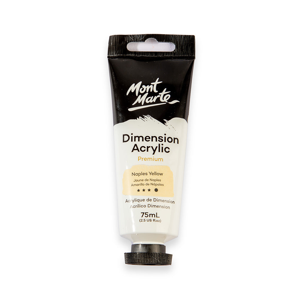 Dimension Acrylic Premium 75ml (2.5 US fl.oz) Tube - Naples Yellow ...