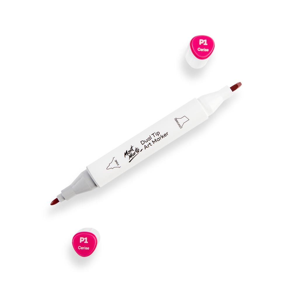 Dual Tip Art Marker Premium - Cerise P1 – Mont Marte Global