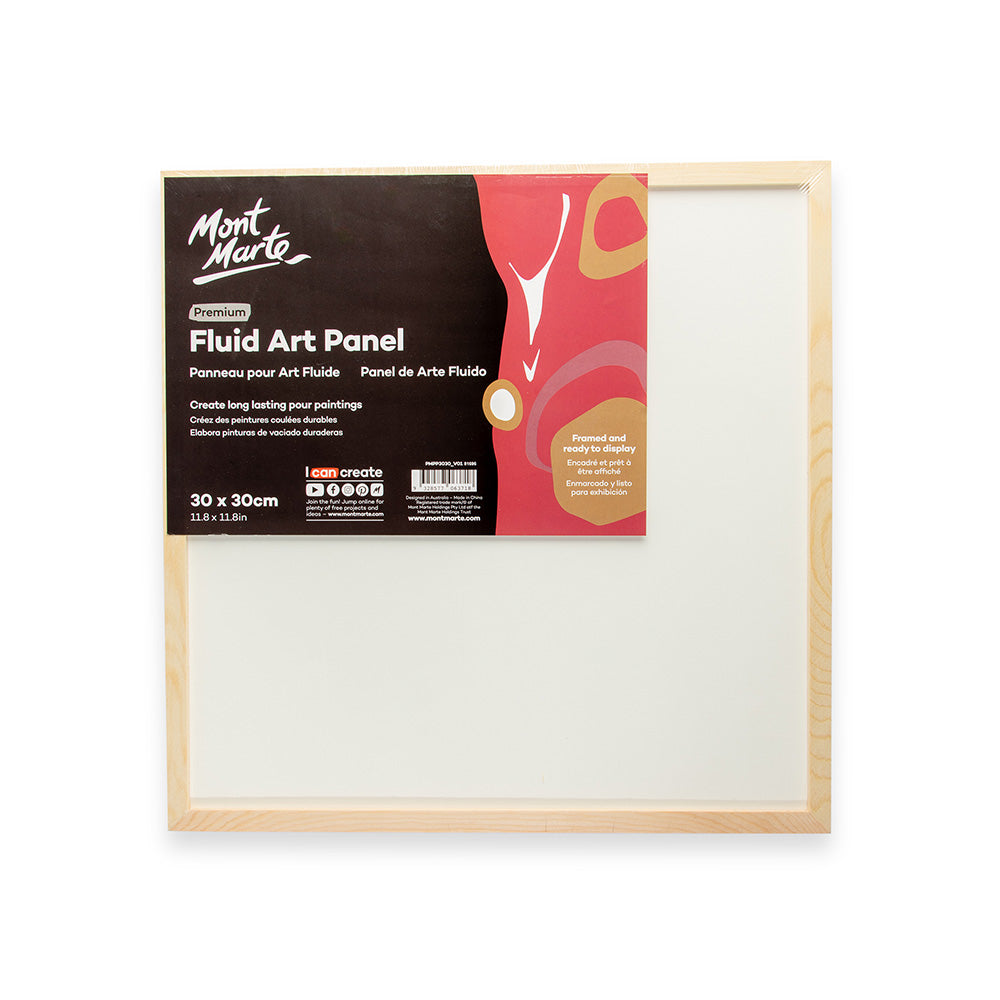 Mont Marte Fluid Art Panel Premium 30 x 30cm (12 x 12in) – Mont Marte ...