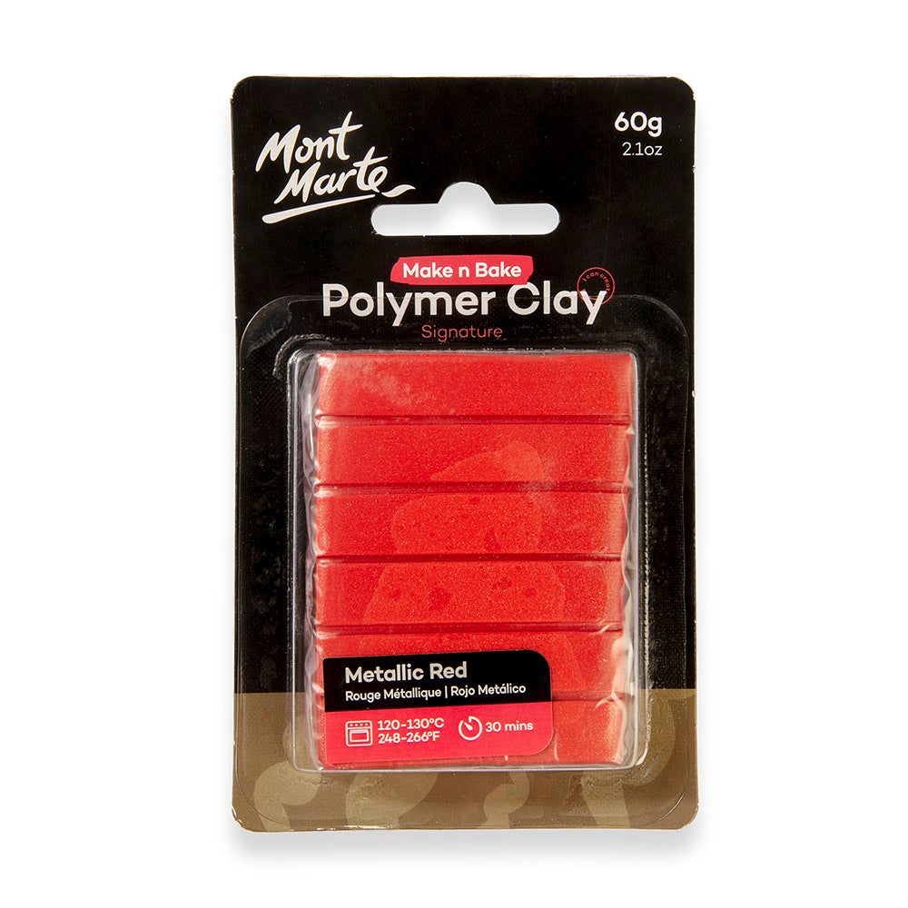 Make n Bake Polymer Clay Signature 60g (2.1oz) - Metallic Red – Mont ...