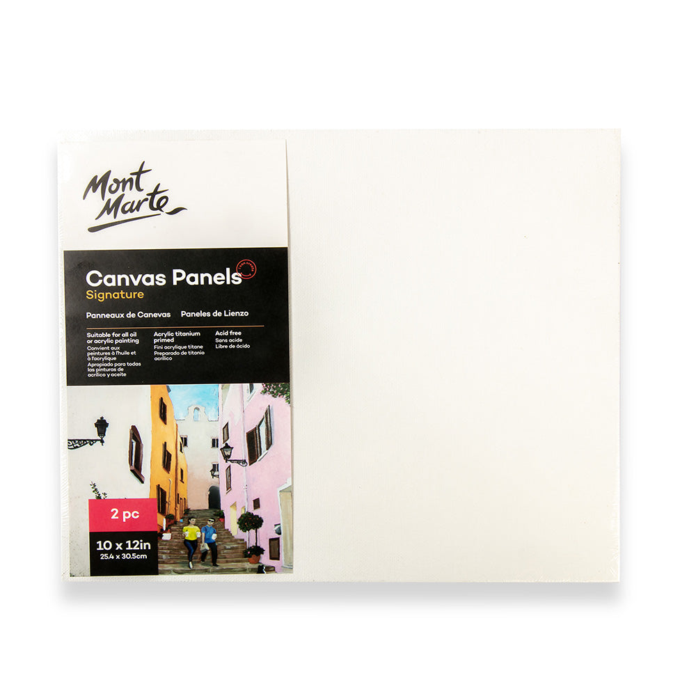 Canvas Panels Signature 2pc 25.4 x 30.5cm (10 x 12in) – Mont Marte Global