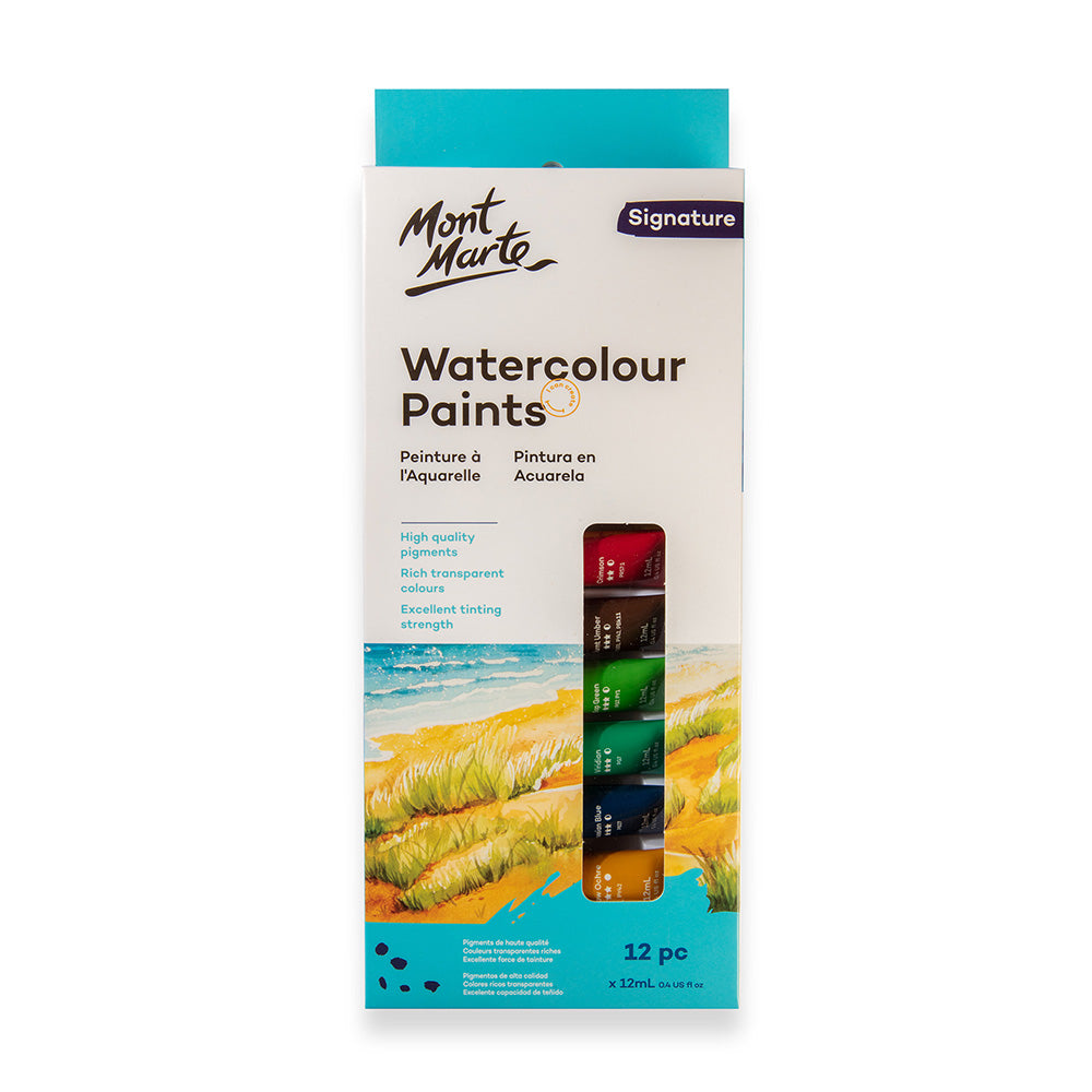 Watercolour Paints Signature 12pc x 12ml – Mont Marte Global