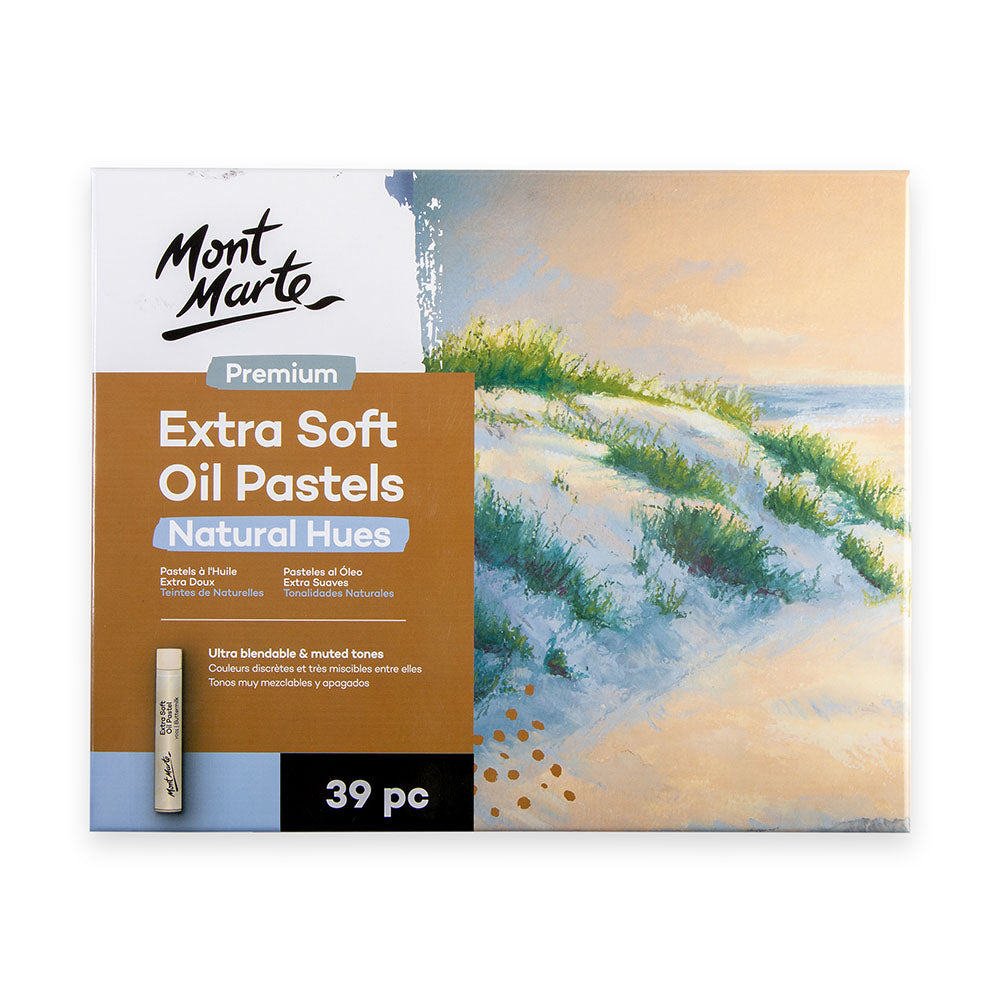 Mont Marte Extra Soft Oil Pastels Natural Hue Premium 39pc – Mont Marte ...