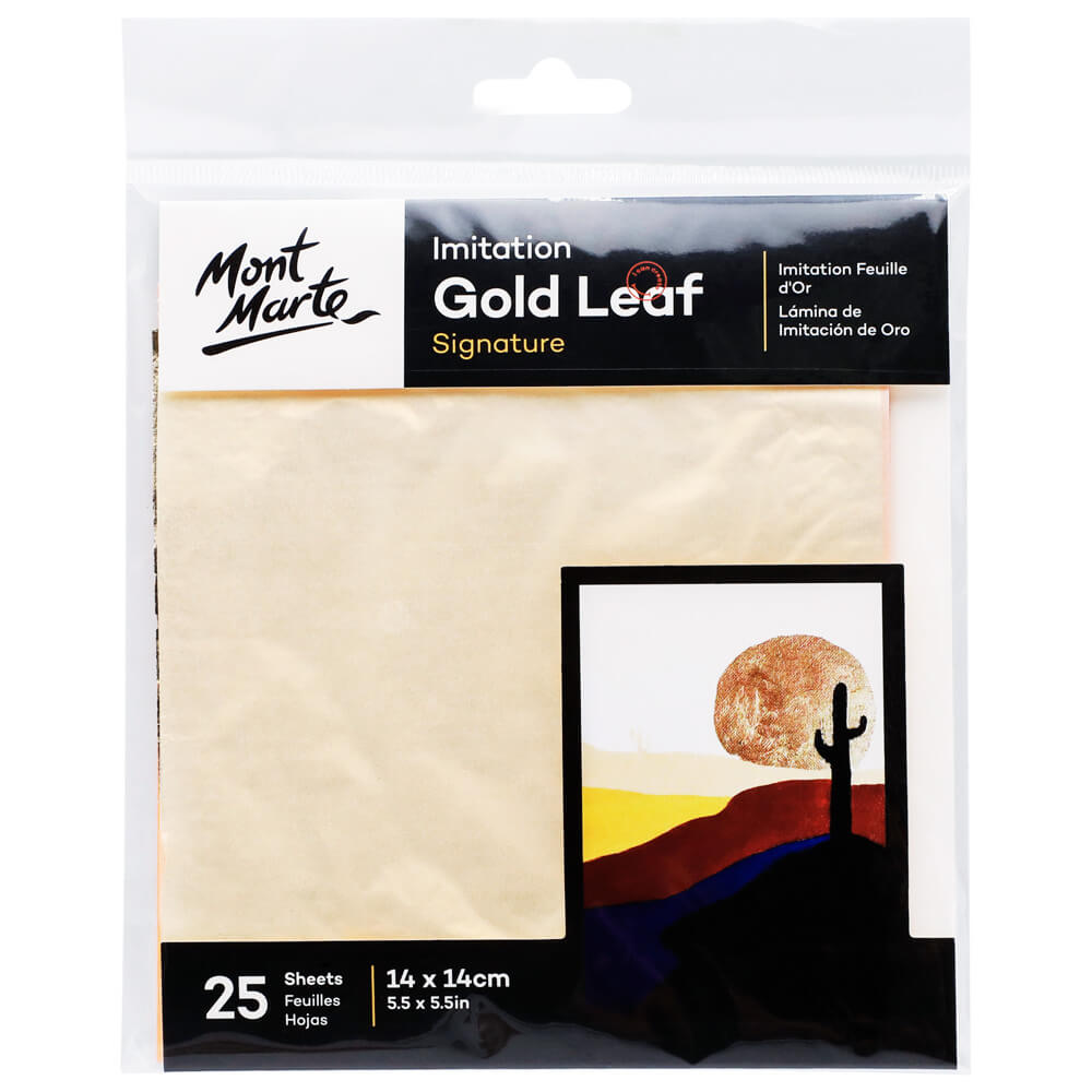 Imitation Gold Leaf Signature 14cm x 14cm (5.5in) 25 Sheets – Mont ...