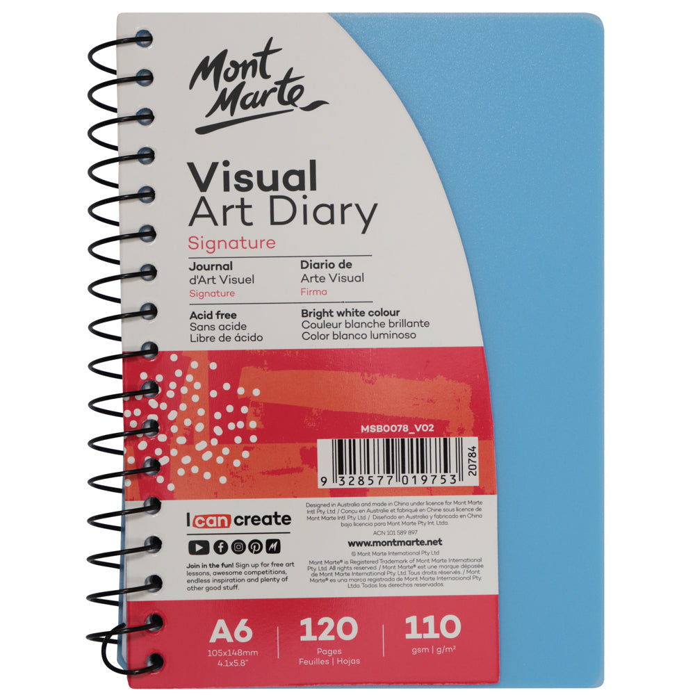 Visual Art Diary Signature A6 120 Pages 110gsm – Mont Marte Global