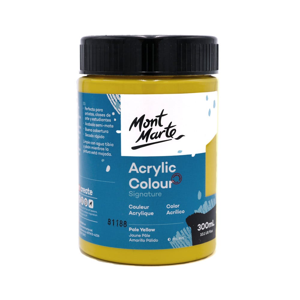 Acrylic Colour Paint Signature 300ml (10.1 US fl.oz) - Pale Yellow ...
