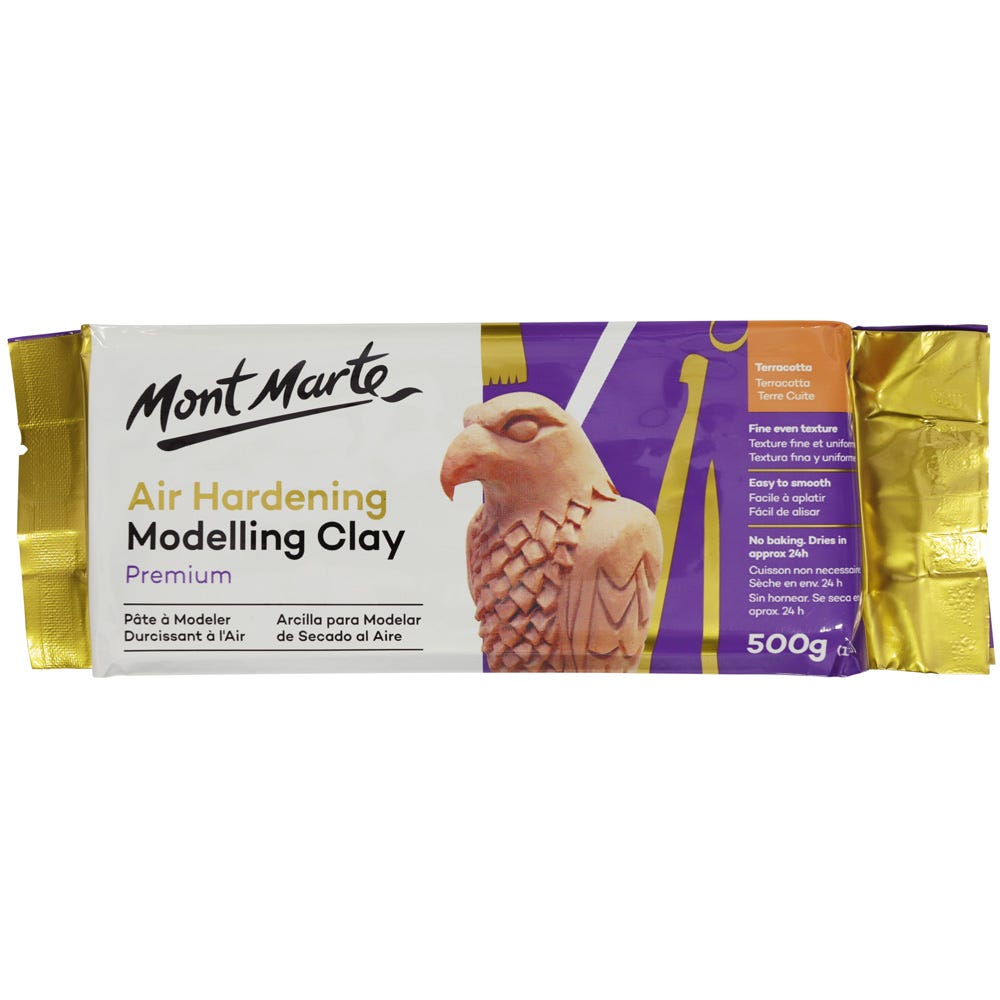 Air Hardening Modelling Clay Premium 500g (1.1lb) - Terracotta – Mont ...
