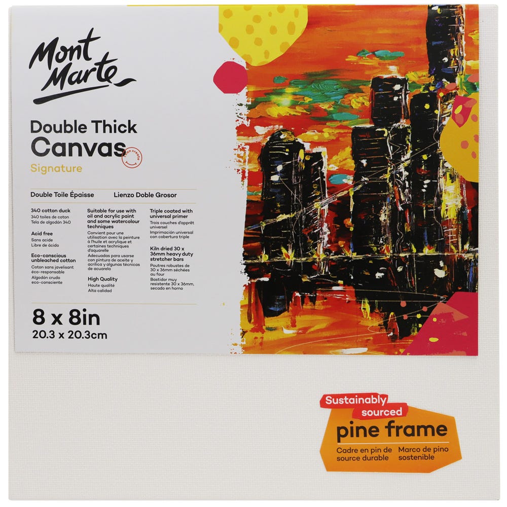 Canvas Double Thick Signature 20.3 x 20.3cm (8 x 8in) – Mont Marte Global