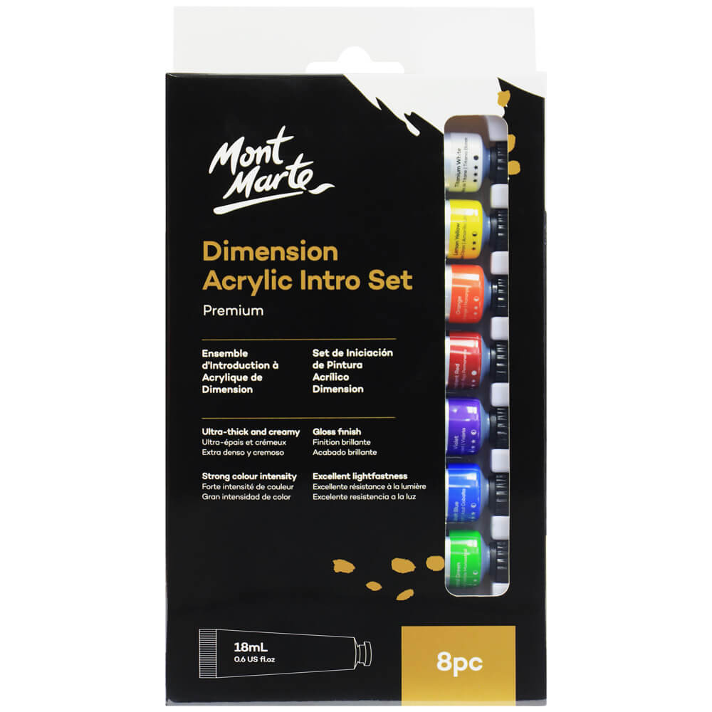 Dimension Acrylic Paint Intro Set Premium 8pc x 18ml (0.6 US fl.oz ...