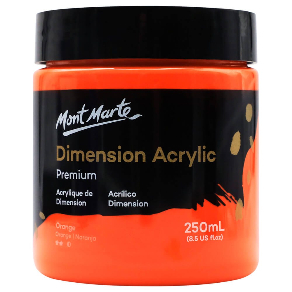 Dimension Acrylic Premium 250ml (8.5 US fl.oz) - Orange – Mont Marte Global