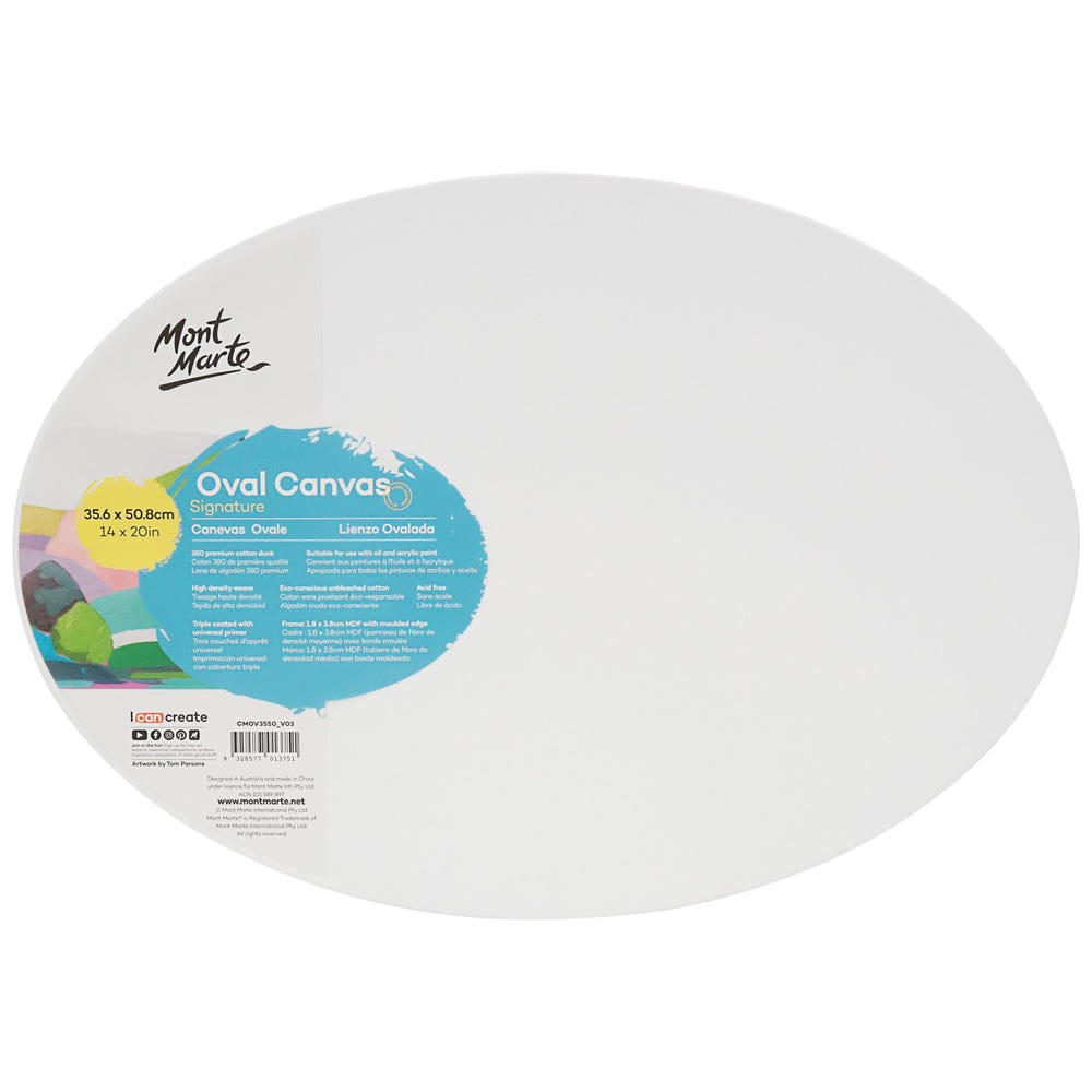 Double Thick Canvas Oval Signature 35.6 x 50.8cm (14 x 20in) – Mont ...