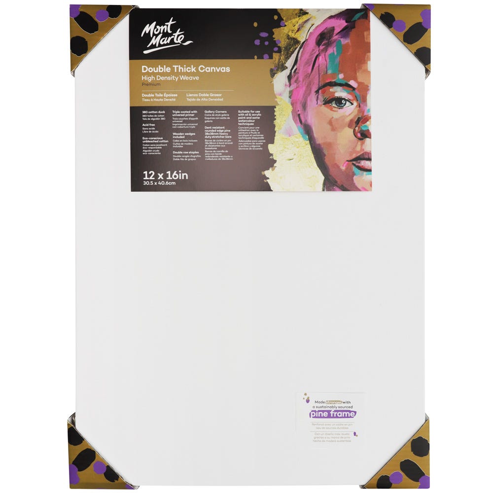 Double Thick Canvas Premium 30.5 x 40.6cm (12 x 16in) – Mont Marte Global