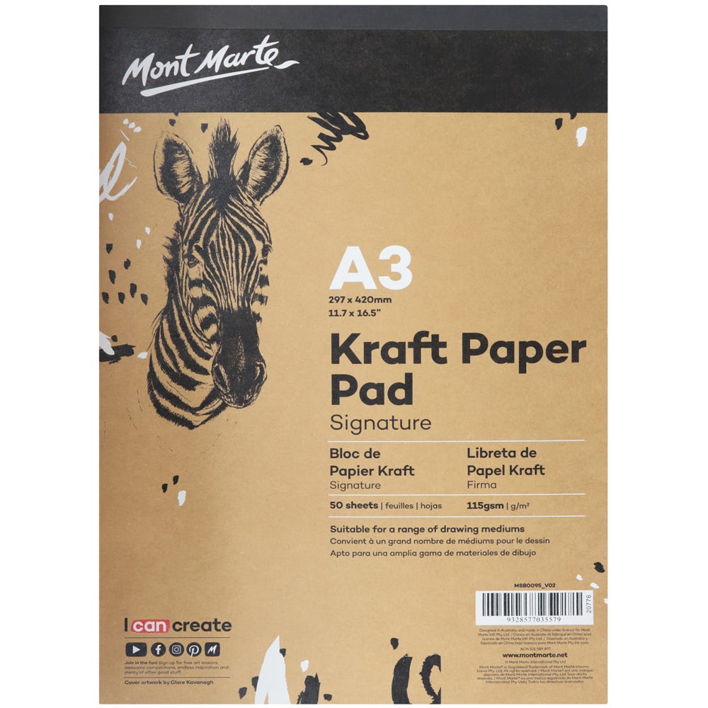 Kraft Paper Pad Signature A3 50 Sheets – Mont Marte Global