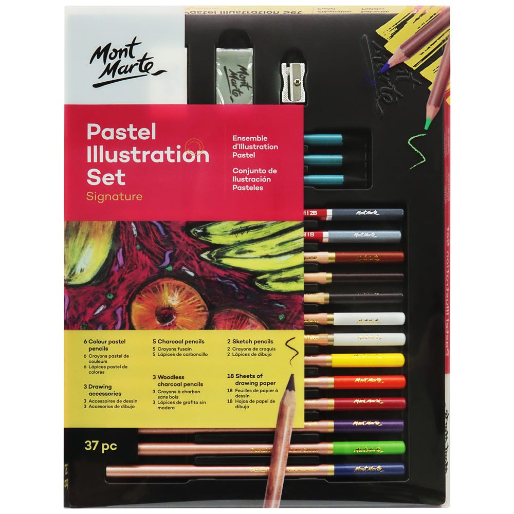 Colour Pastel Illustration Set Signature 37pc