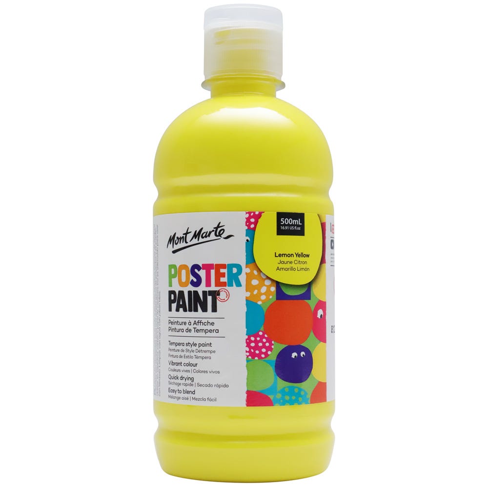 Poster Paint 500ml (16.91 US fl.oz) - Lemon Yellow