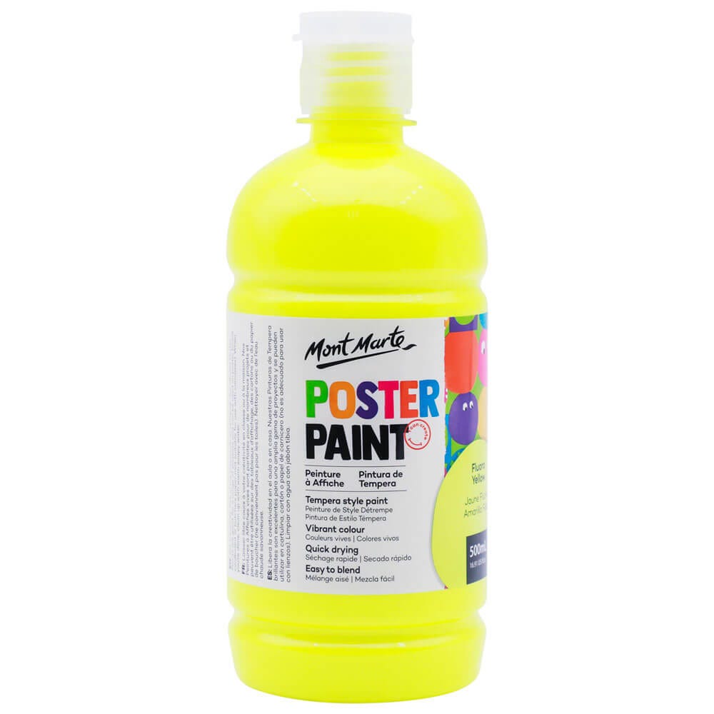 Poster Paint 500ml (16.91 US fl.oz) - Fluoro Yellow