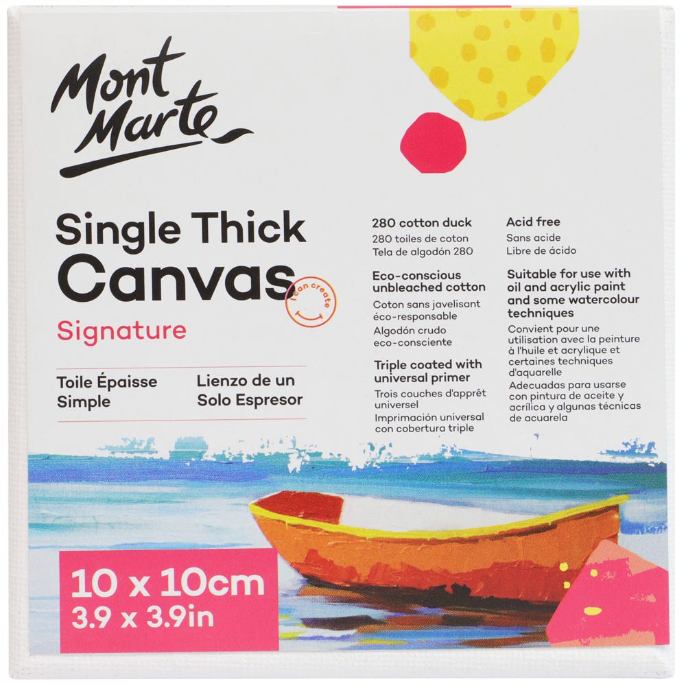 Single Thick Canvas Signature 10 x 10cm (3.9 x 3.9in) – Mont Marte Global