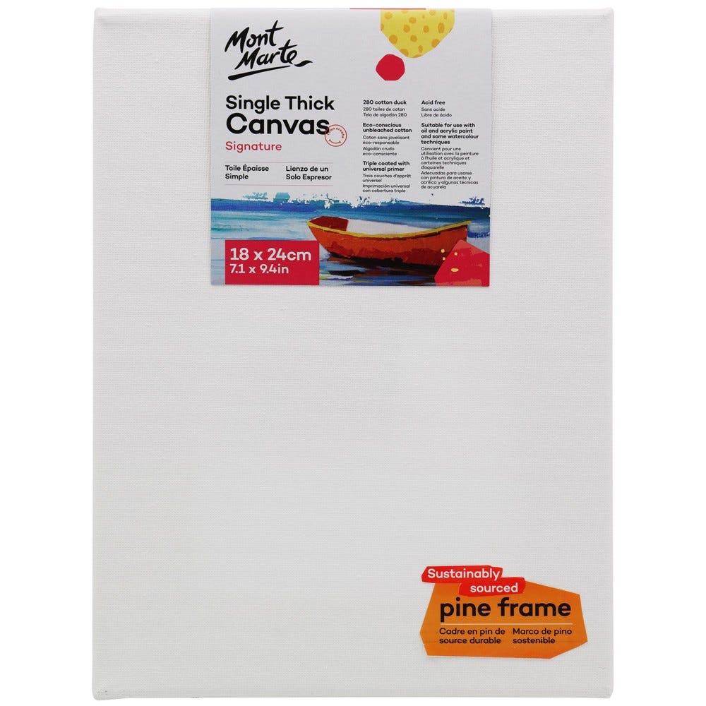 Single Thick Canvas Signature 18 x 24cm (7.1 x 9.4in) – Mont Marte Global