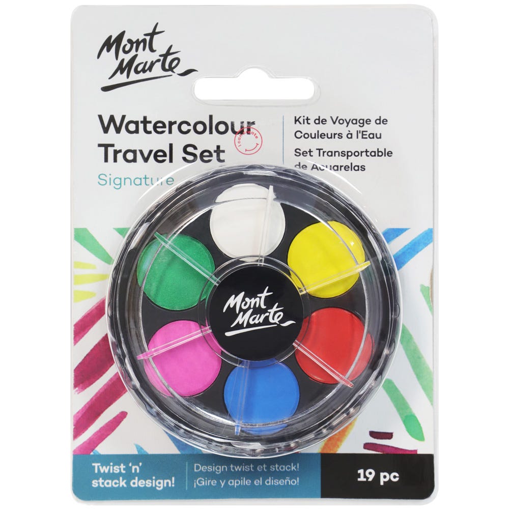 Watercolour Travel Set Signature 19pc – Mont Marte Global